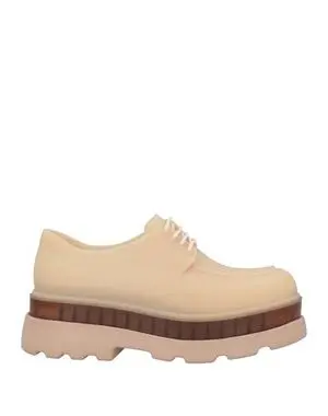 Melissa Lace-up Shoes With Cleated Sole - Beige