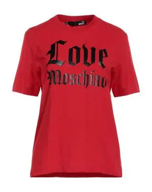 Moschino LOVE MOSCHINO Logo-Print T-Shirt Red