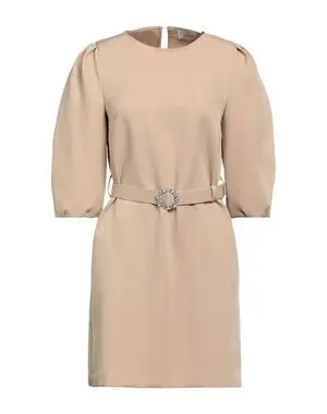 VICOLO Mini Trapeze Dress - Beige