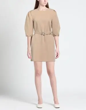 VICOLO Mini Trapeze Dress - Beige