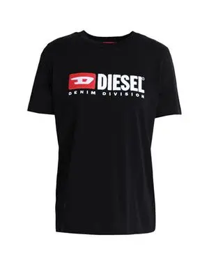 DIESEL T-reg-div Cotton T-shirt - Black