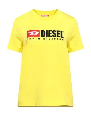 DIESEL T-Reg-Div Cotton T-Shirt Yellow