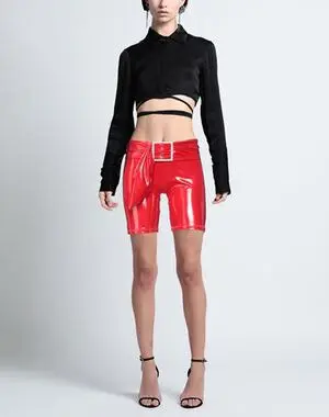 AYA MUSE Coated Stretch Shorts - Red