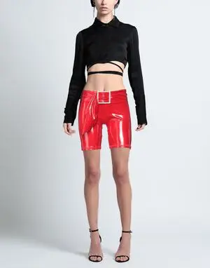 AYA MUSE Coated Stretch Shorts - Red