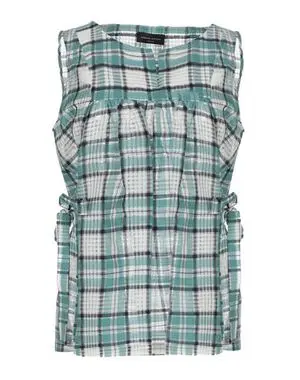 ROBERTO COLLINA Woven Tartan Top - Green