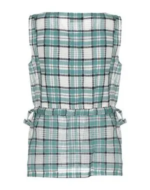 ROBERTO COLLINA Woven Tartan Top - Green