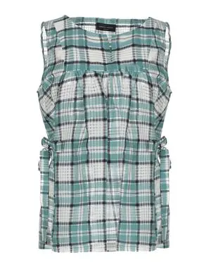 ROBERTO COLLINA Woven Tartan Top - Green