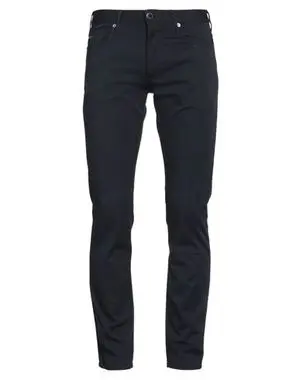 Emporio Armani Cotton Gabardine Tapered Leg Pants - Blue