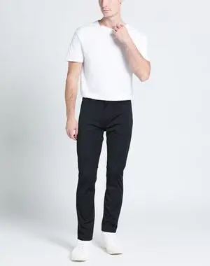 Emporio Armani Cotton Gabardine Tapered Leg Pants - Blue