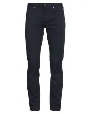 Emporio Armani Cotton Gabardine Tapered Leg Pants - Blue