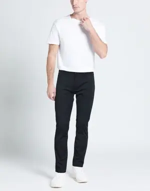Emporio Armani Cotton Gabardine Tapered Leg Pants - Blue