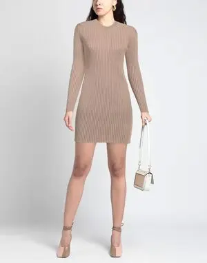 SEMICOUTURE Mini Bodycon Ribbed-knit Dress - Pink