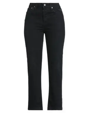 Maje Straight-leg Jeans With Leather Trims