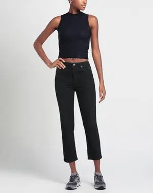 Maje Straight-leg Jeans With Leather Trims