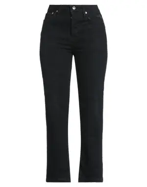 Maje Straight-leg Jeans With Leather Trims