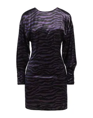 SUOLI Mini Zebra-print Velvet Dress