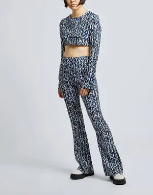 8 BY YOOX Printed Long-sleeve Crop Top