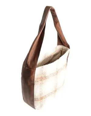 SFIZIO STUDIO Bouclé Tartan Pattern Maxi Shopper Bag