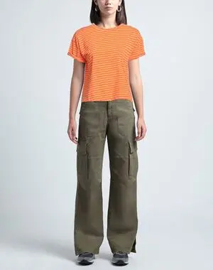 VICOLO Striped Jersey T-shirt - Orange