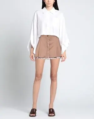 Pinko Plain Weave Mini Skirt - Beige
