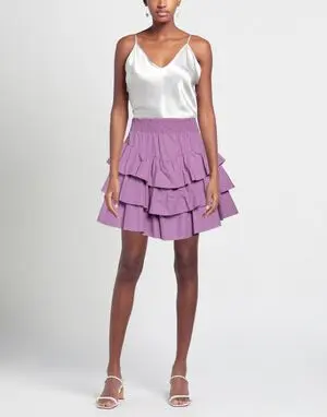 SOUVENIR Cotton Mini Skirt - Purple