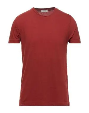 Crossley Man T-shirt Mandarin Size L Cotton, Cashmere Red