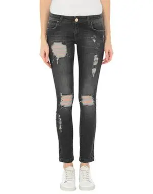 G.SEL Jeans With Leather Trim