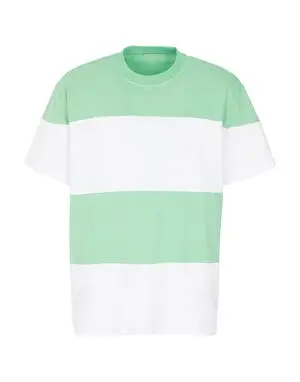 8 BY YOOX Organic Cotton Striped T-shirt T-shirt Size Cotton - Light Green