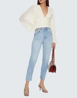 DL1961 Cotton Denim Mom Jeans
