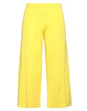 NEERA 20.52 Cotton Wide-leg Pants - Yellow