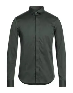 Armani Exchange Man Shirt Sand Size Xl Cotton, Elastane Green