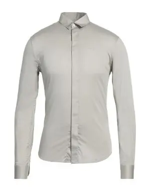 Armani Exchange Man Shirt Sand Size Xl Cotton, Elastane Grey
