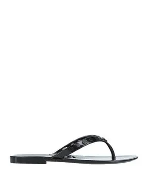 Tory Burch Thong Sandals With Appliqués - Black