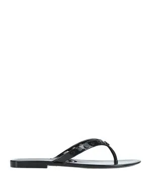 Tory Burch Thong Sandals With Appliqués - Black