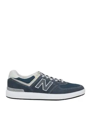 NEW BALANCE Man Sneakers Slate Blue Size 8 Leather, Textile Fibers Blue