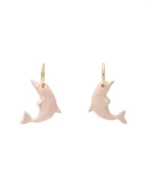 LEVENS JEWELS Dolphine Hoop Earrings - Pink