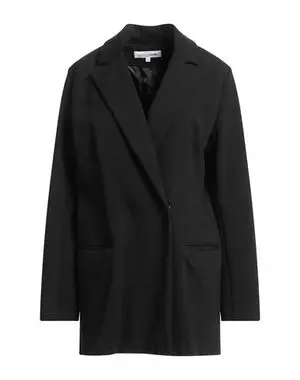 European Culture Double-breasted Blazer - Black