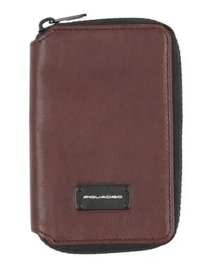 PIQUADRO Man Wallet Black Size - Bovine Leather Brown