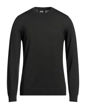 Alpha Studio ALPHA STUDIO Light Brown Merino Wool Sweater Green