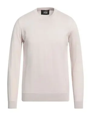 Alpha Studio ALPHA STUDIO Light Brown Merino Wool Sweater Off White