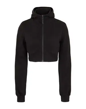 8 BY YOOX Organic Cotton Long Sleeve Cropped Hooded Sweatshirt