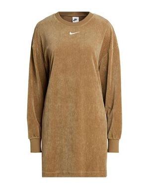 Nike Velour Long-sleeve Mini Dress - Camel