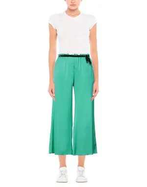 VIRNA DRÒ Wide-leg Cropped Pants - Green
