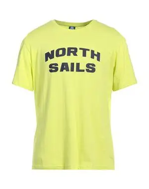 NORTH SAILS Man T-shirt Midnight Blue Size S Cotton Yellow