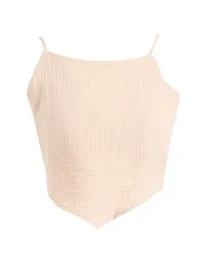 Vero Moda Cotton Crop Top Beige