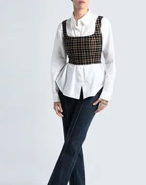 8 BY YOOX Flannel Checked Crop Top