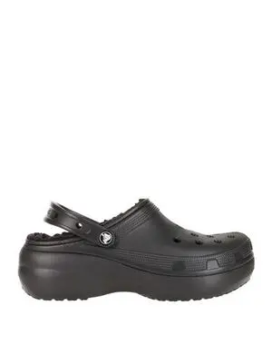 CROCS Eva Mules With Teddy Fleece Lining - Black