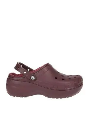 CROCS CROCS Cream EVA Mules With Teddy Fleece Lining Purple