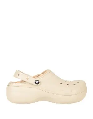 CROCS Eva Mules With Teddy Fleece Lining - White