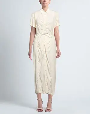 Patrizia Pepe Maxi Lyocell Shirt Dress - White
